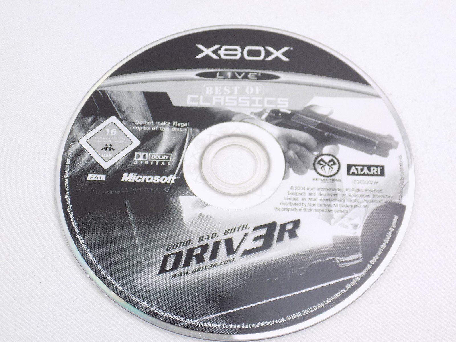 Mint Disc Only Xbox Original Classics Driver 3 III - Starboard Games