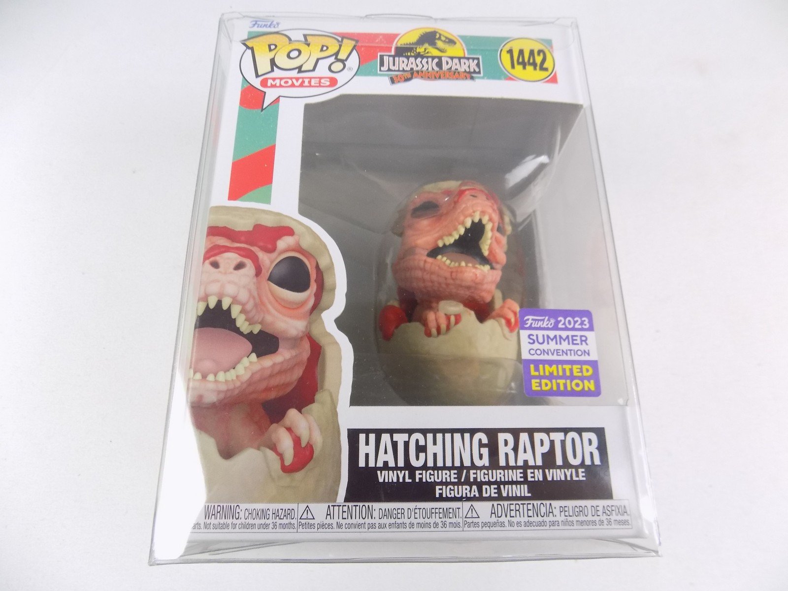 Brand New Funko Jurassic Park Hatching Raptor 1442 Pop Figure ...
