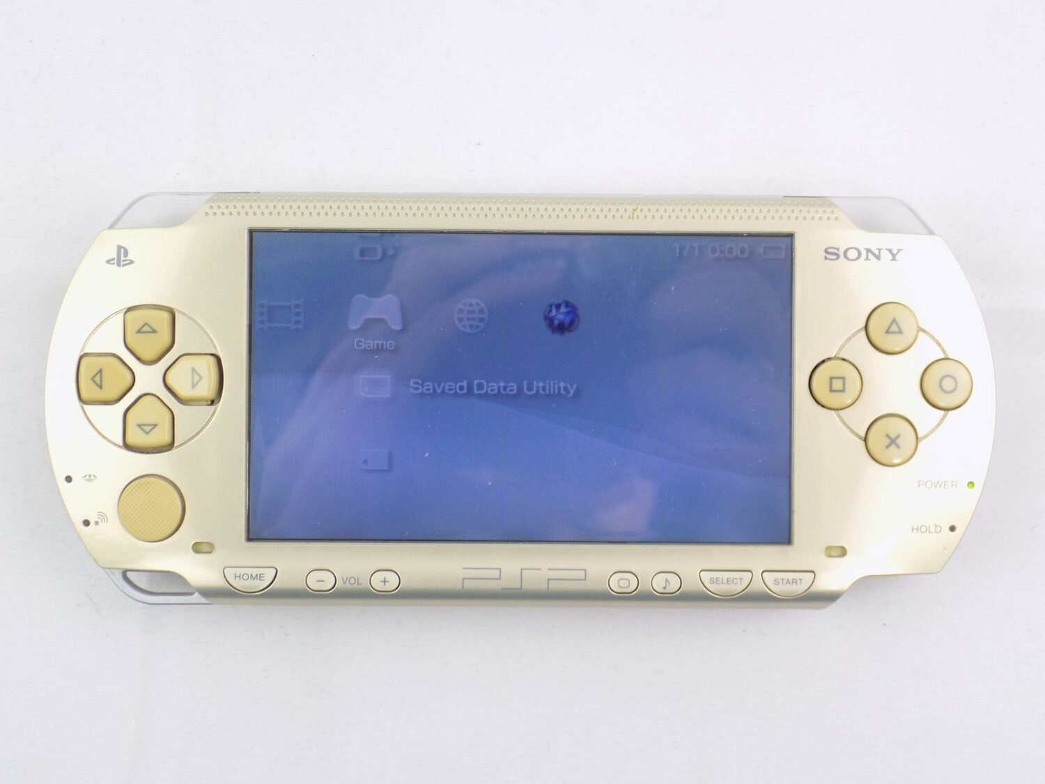 Like New PSP 1000 Playstation Portable Champagne Gold Handheld Console ...