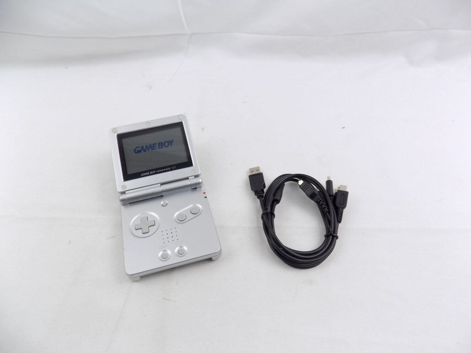 Grade B Nintendo Game Boy Advance SP Silver Handheld Console + Charger ...