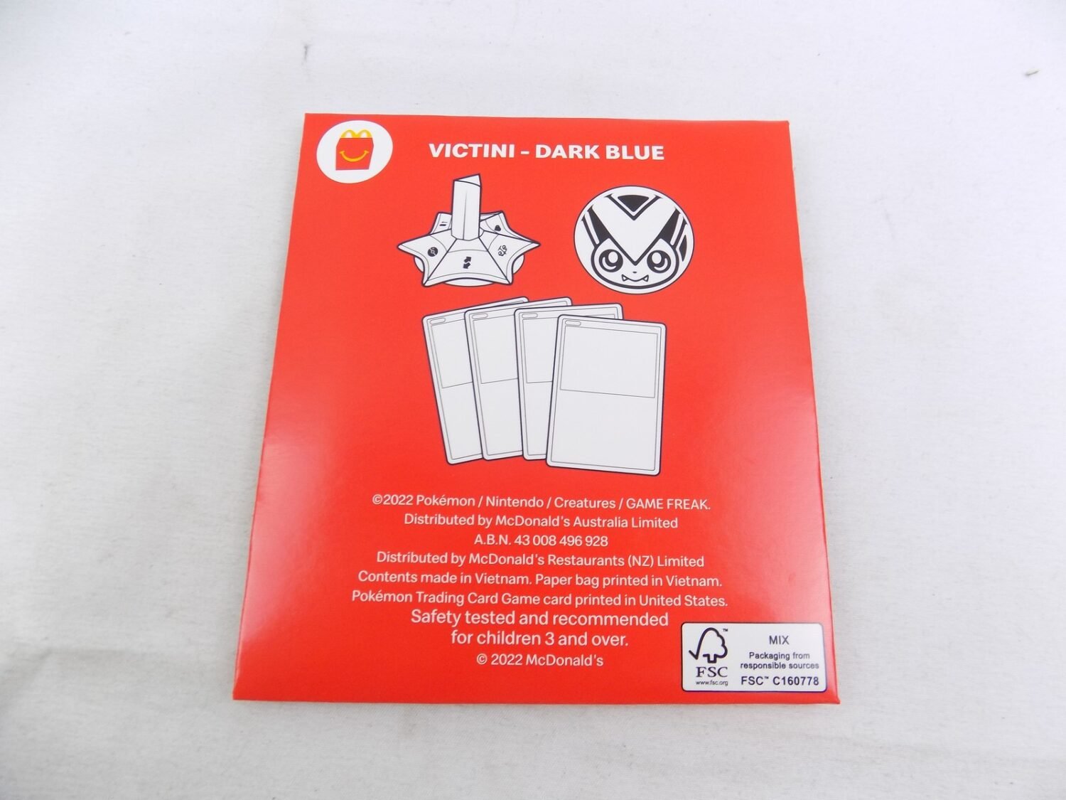 Brand New McDonalds Pokemon Match Battle 2022 - Victini Dark Blue ...