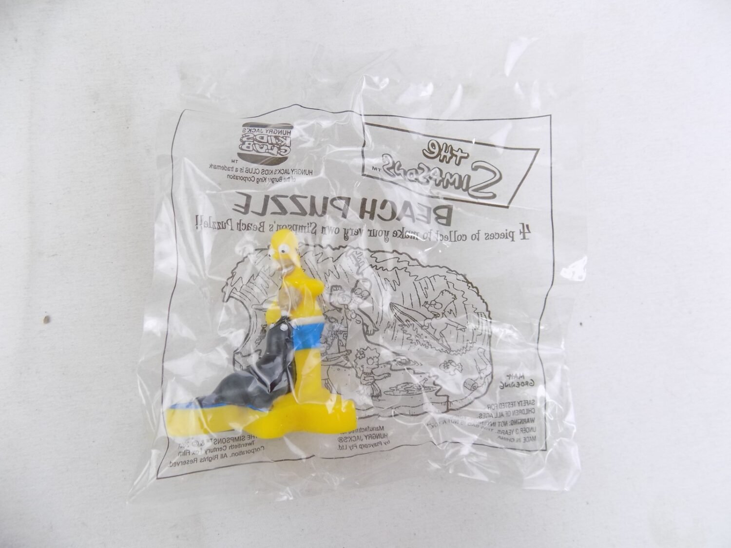 Brand New Sealed Hungry Jacks The Simpsons Beach Puzzle Homer with Seal ...