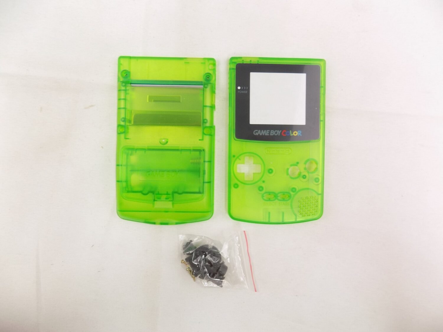 Gameboy Color GBC Housing Shell - Clear / Transparent Green - Starboard ...