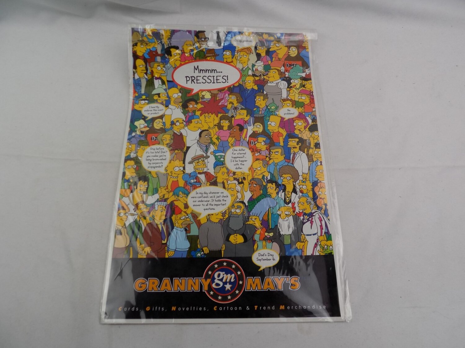 Brand New The Simpsons Granny May's Mmmm Pressies! Poster - Starboard Games