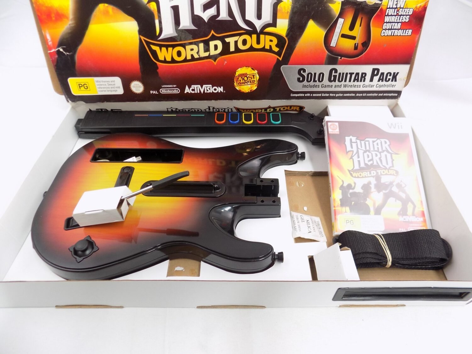 Boxed Like New Nintendo Wii Guitar Hero World Tour Solo Guitar Pack ...