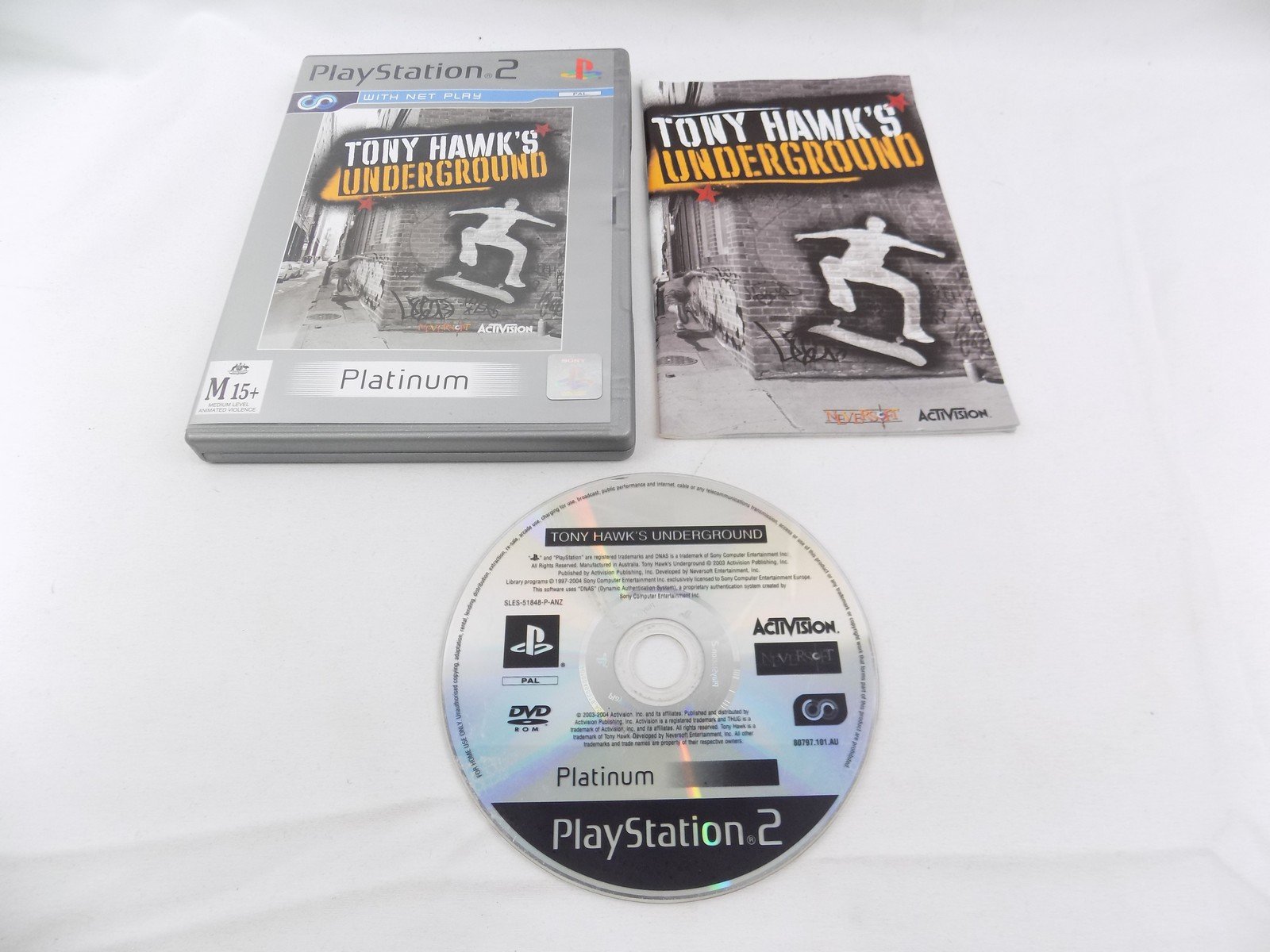 Mint Disc Playstation 2 Ps2 Platinum Tony Hawk's Underground - Inc ...