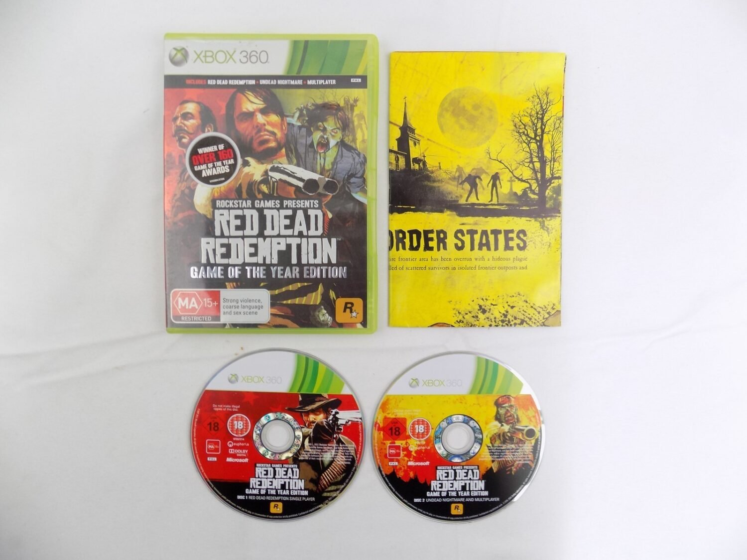 Mint Disc Xbox 360 Red Dead Redemption Game of the Year Edition - Inc ...