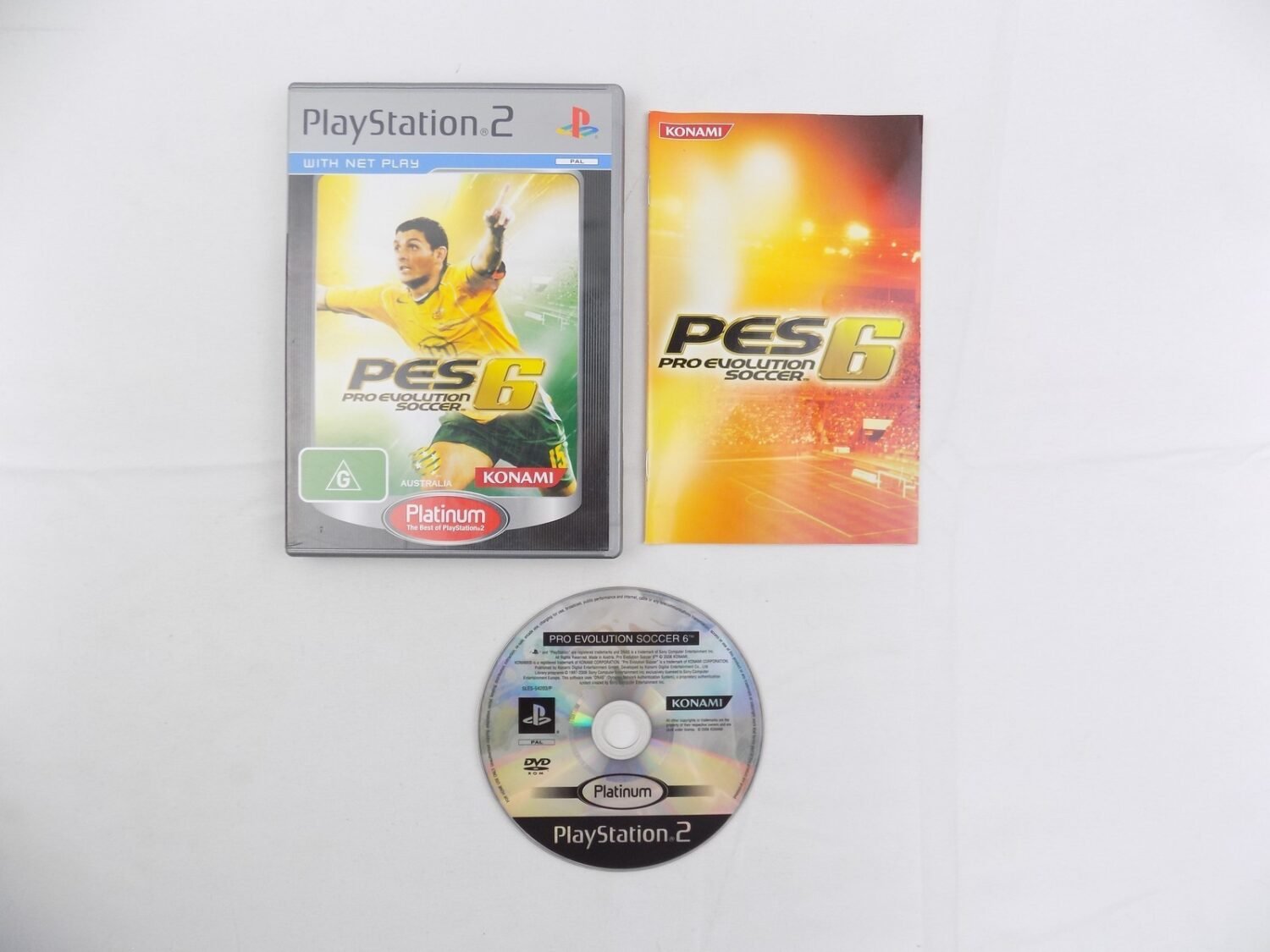 Mint Disc Playstation 2 Ps2 Platinum Pro Evolution Soccer PES 6 - Inc ...