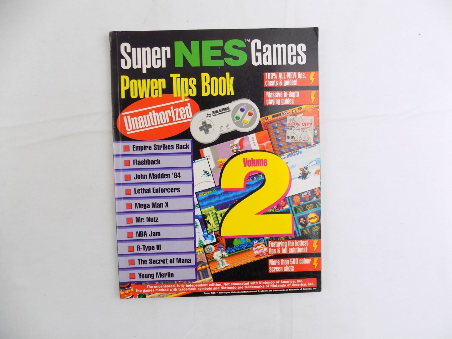 Like New Super NES Games Power Tips Book for the Super Nintendo ...