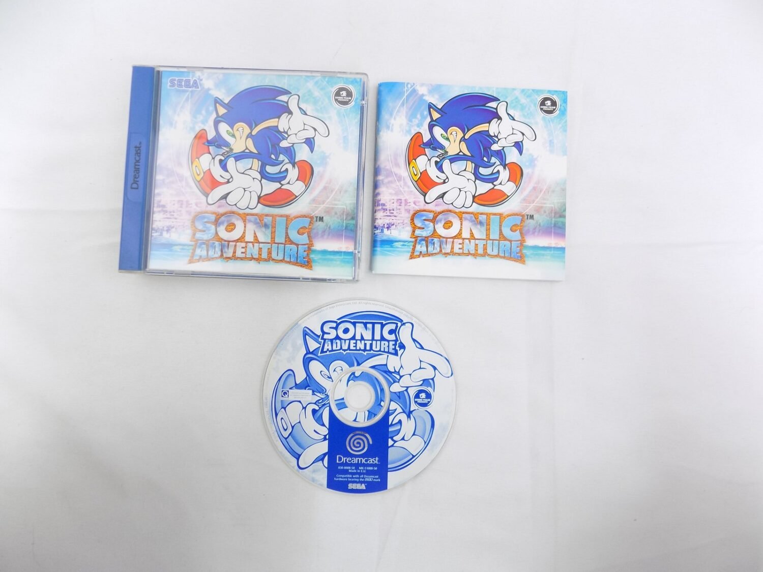 Mint Disc Sega Dreamcast Sonic Adventure - Inc Manual - PAL - Grade A ...
