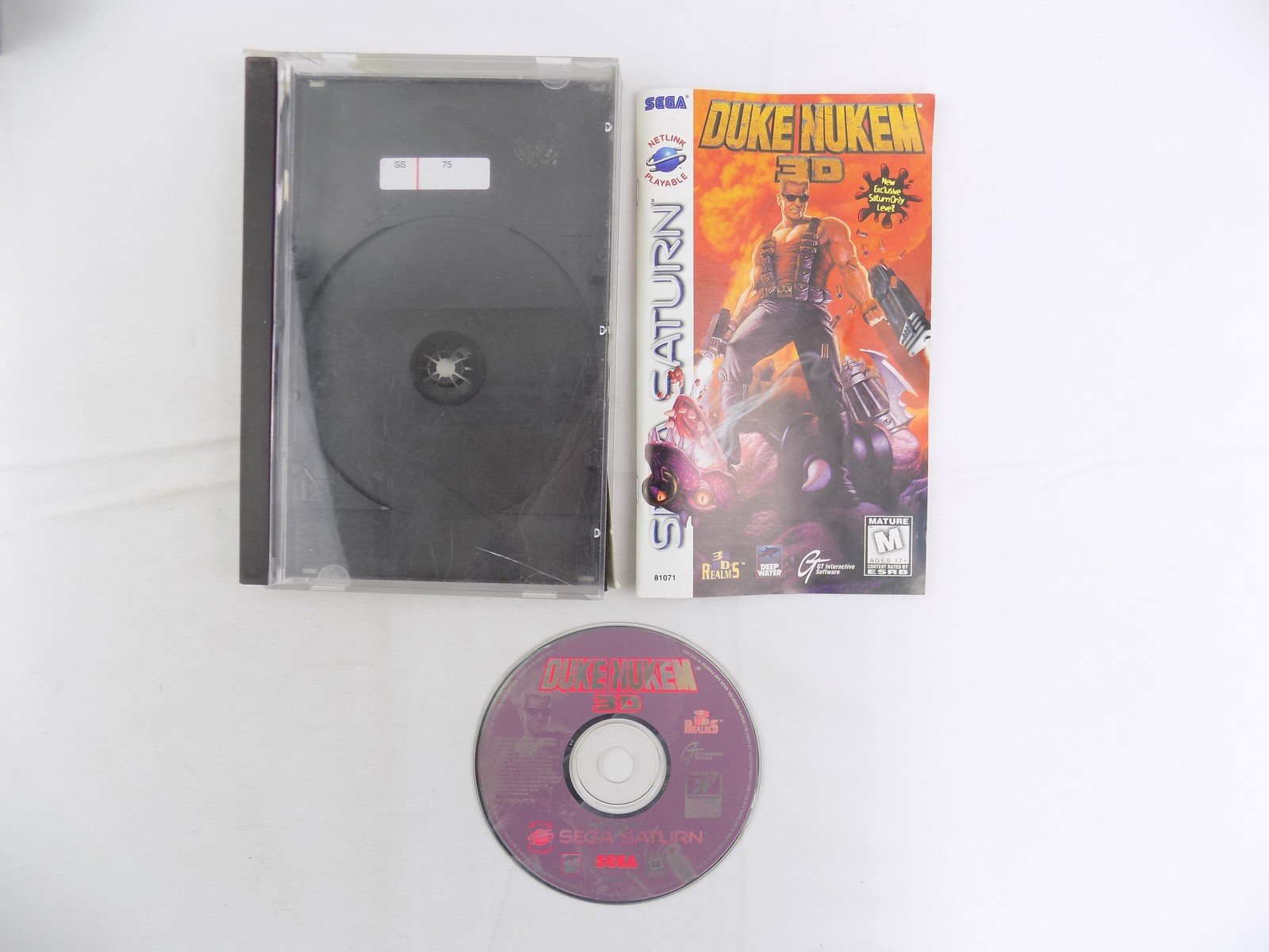 Mint Disc Sega Saturn Duke Nukem 3D - Inc Manual NTSC - Starboard Games