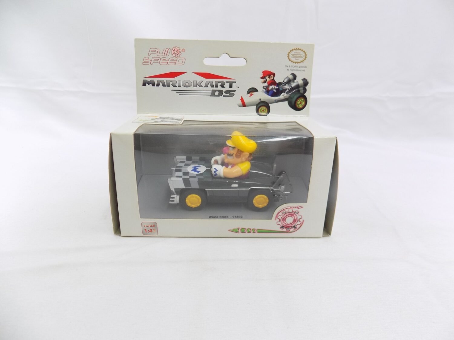 Brand New Mario Kart DS Pull Speed Wario Brute Toy Car - Starboard Games