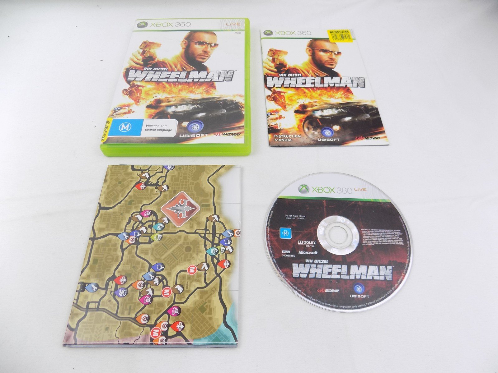 Mint Disc Xbox 360 Vin Diesel Wheelman - Inc Manual and Map - Starboard ...