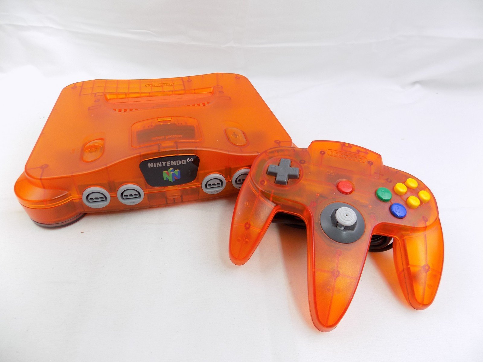 Like New Boxed Nintendo 64 N64 Funtastic Fire Orange Console Bundle ...