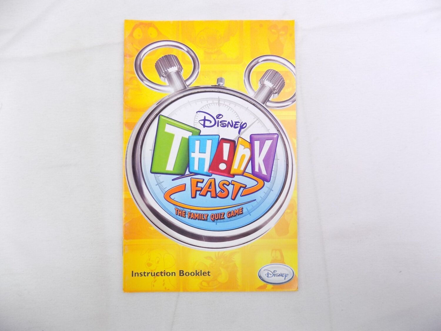 Playstation 2 PS2 Disney Think Fast The Family Quiz Game Instruction ...