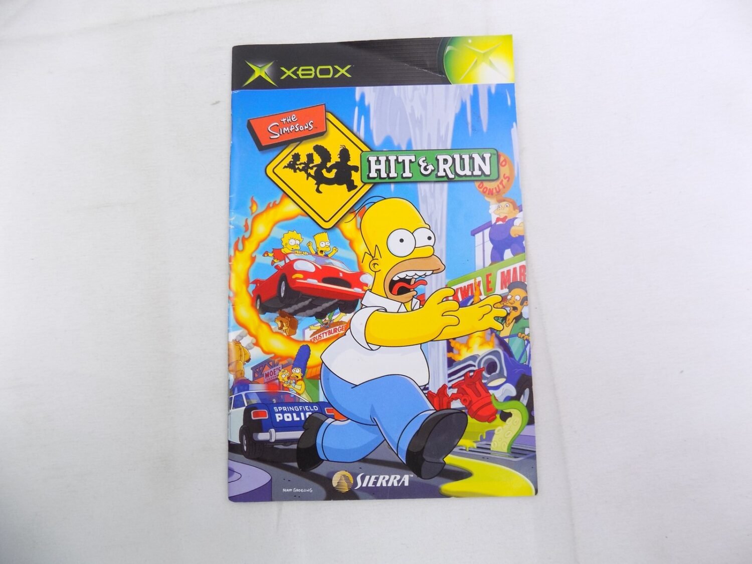 Xbox Original The Simpsons Hit & Run Instruction Manual Only ...