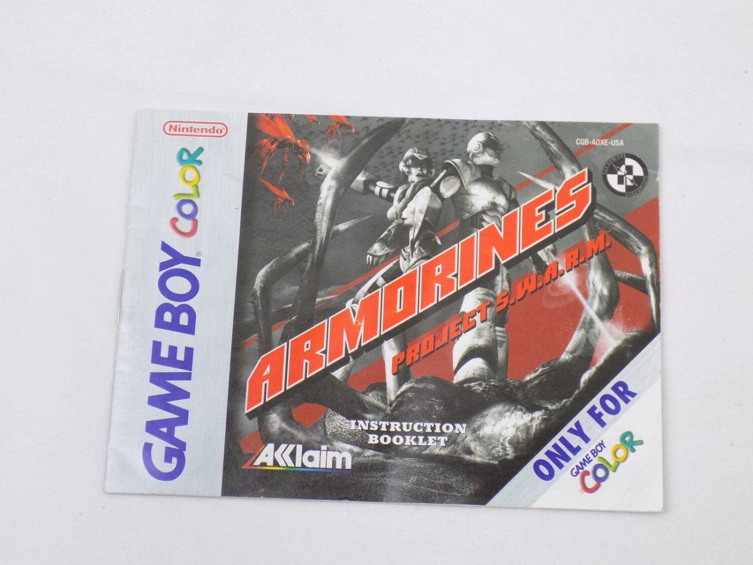 Gameboy Color Armorines Project S.W.A.R.M. Instruction Manual Only ...