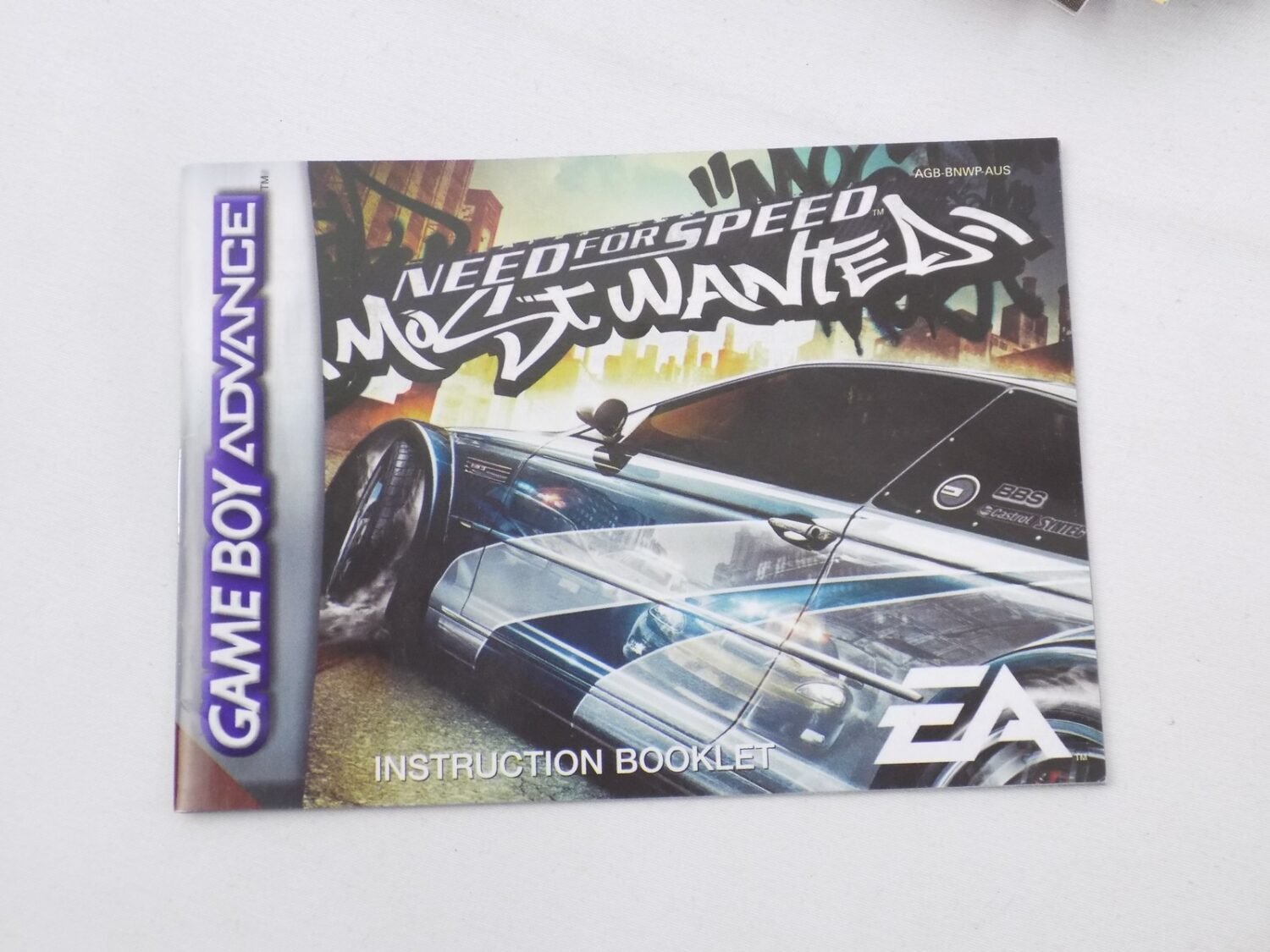 Gameboy Advance GBA Need For Speed Most Wanted Instruction Manual Only ...