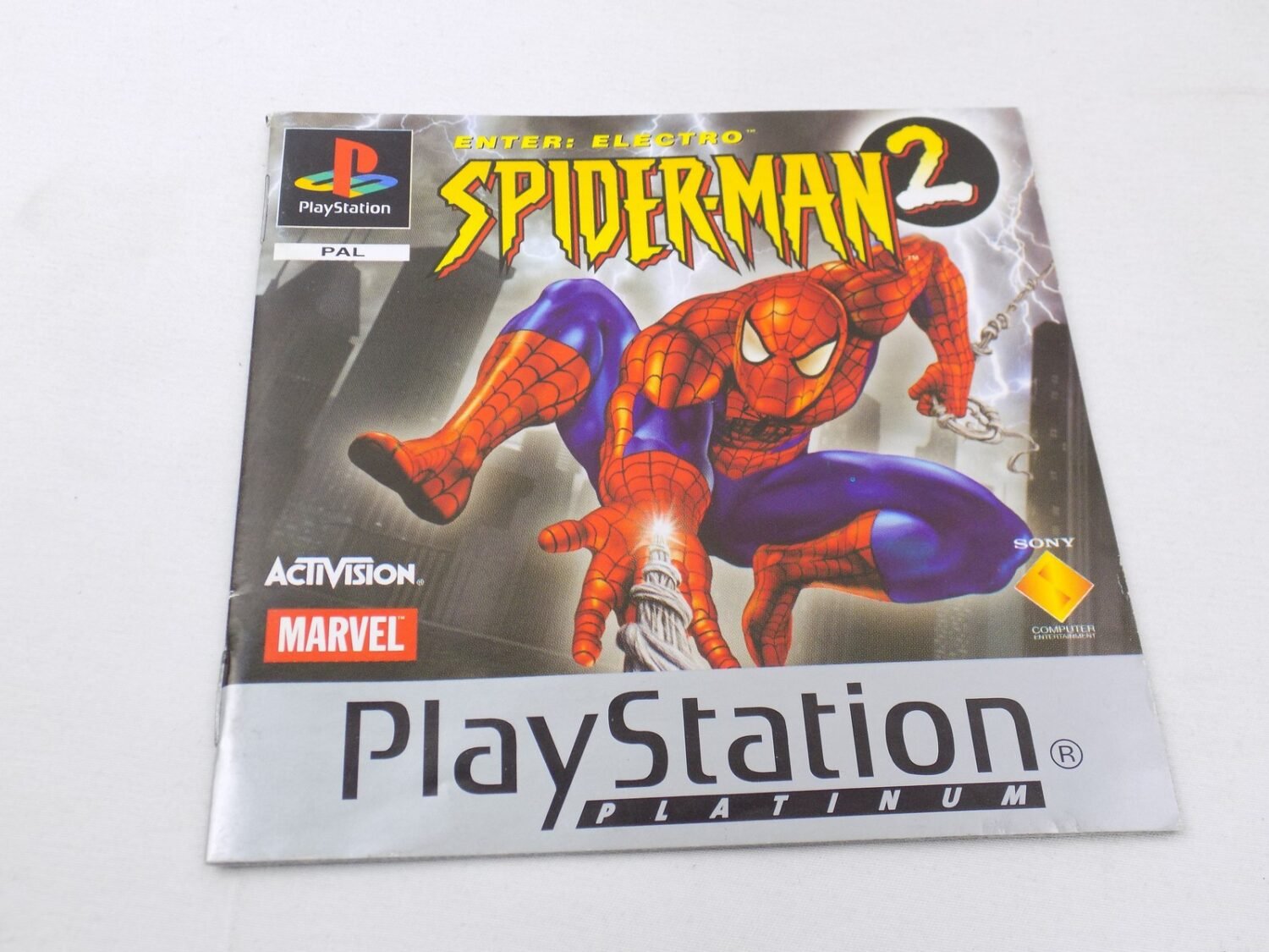 Playstation 1 PS1 Platinum Spider-Man 2 Enter Electro Instruction ...