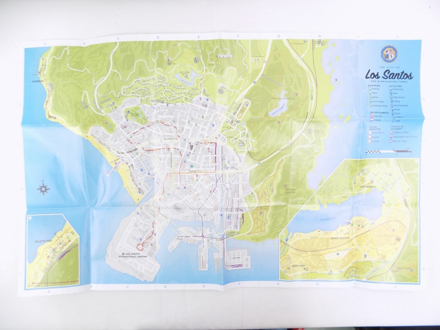 Grand Theft Auto GTA V Map Promotional Poster - Starboard Games