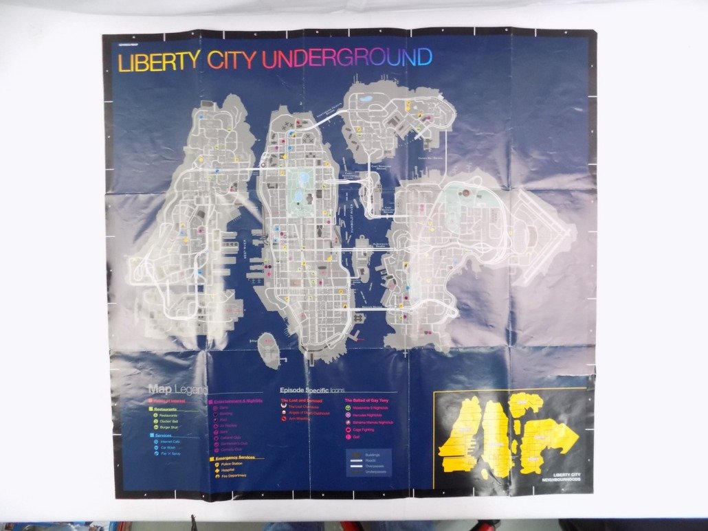 Grand Theft Auto Episodes from Liberty City Map Promotional Poster ...