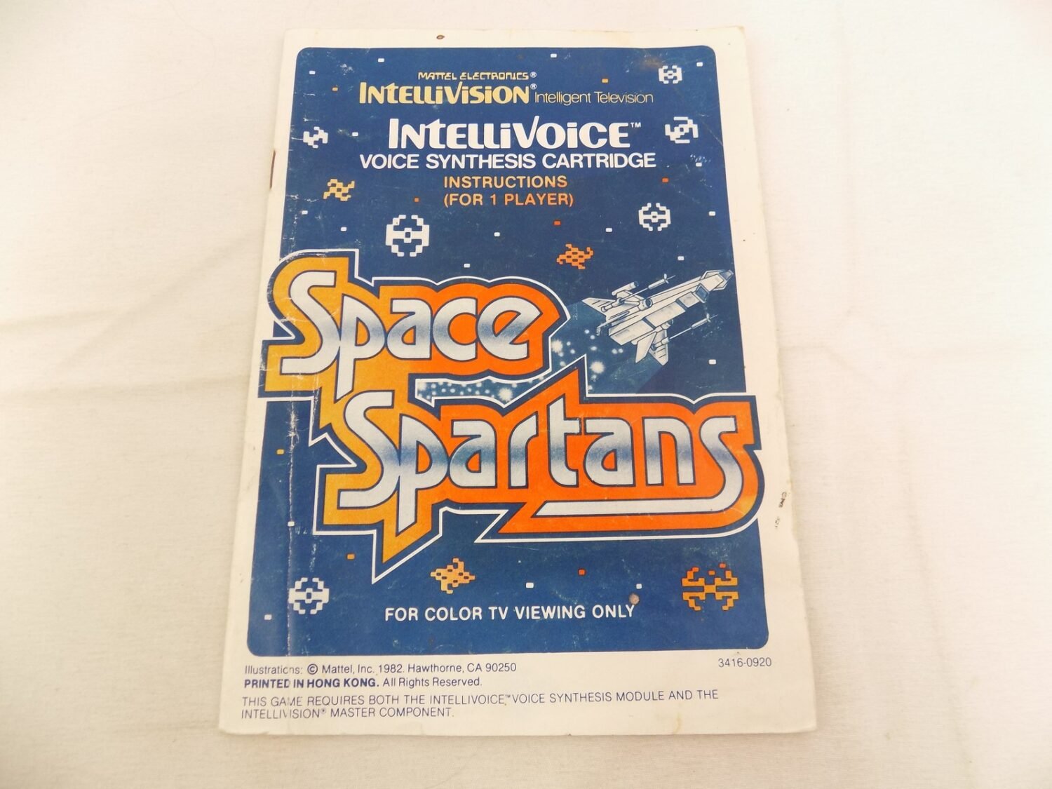 Intellivision Space Spartans Instruction Manual Only - Starboard Games