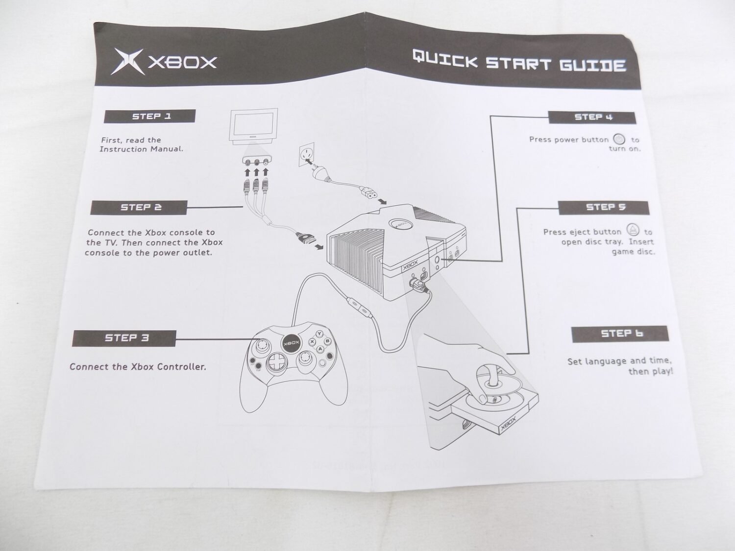 Xbox Original Quick Start Guide Instruction Manual Only - Starboard Games