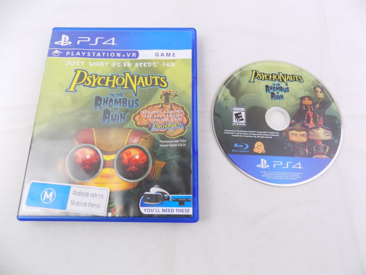 Mint Disc Playstation 4 Ps4 Psychonauts in the Rhombus of Ruin NTSC ...