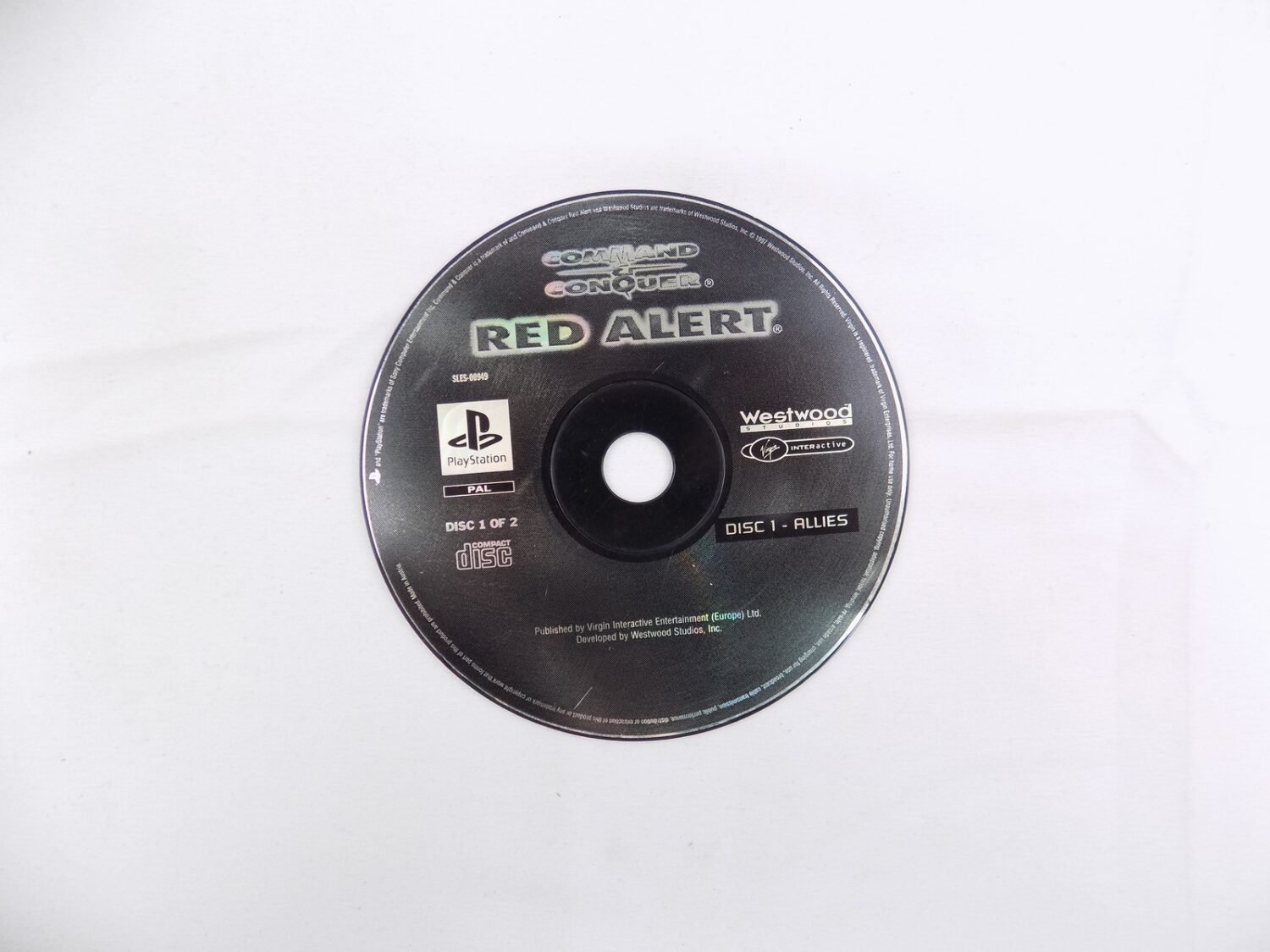 Mint Disc Only Playstation 1 Ps1 Command & Conquer Red Alert Disc 1 VII ...