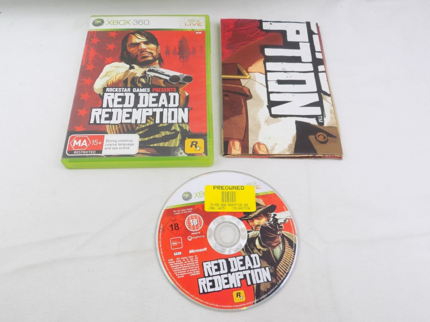 Mint Disc Xbox 360 Red Dead Redemption - Inc Map Free Postage ...