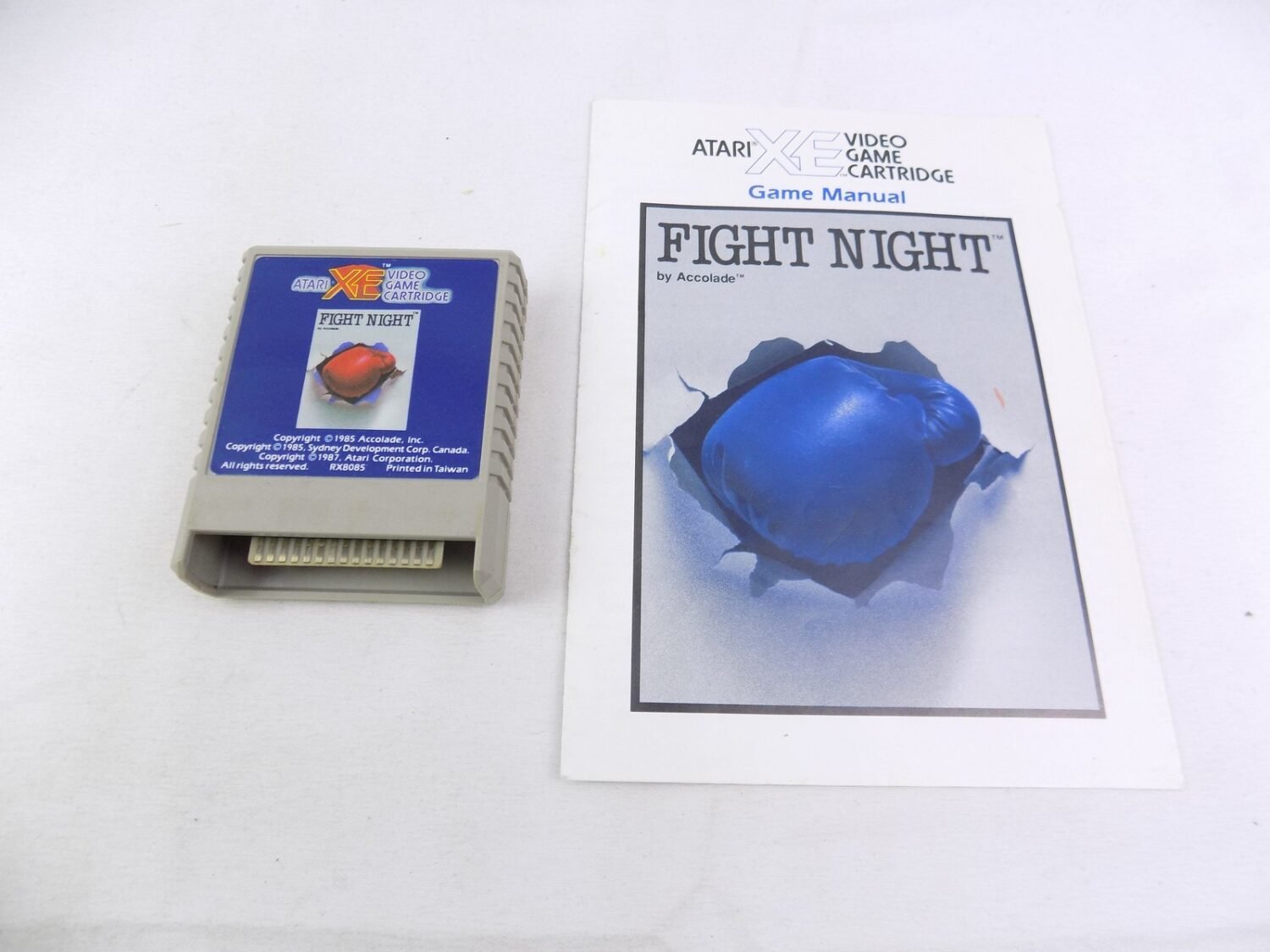 Atari 400 800 XE Fight Night Game Cartridge - Inc Manual - Starboard Games