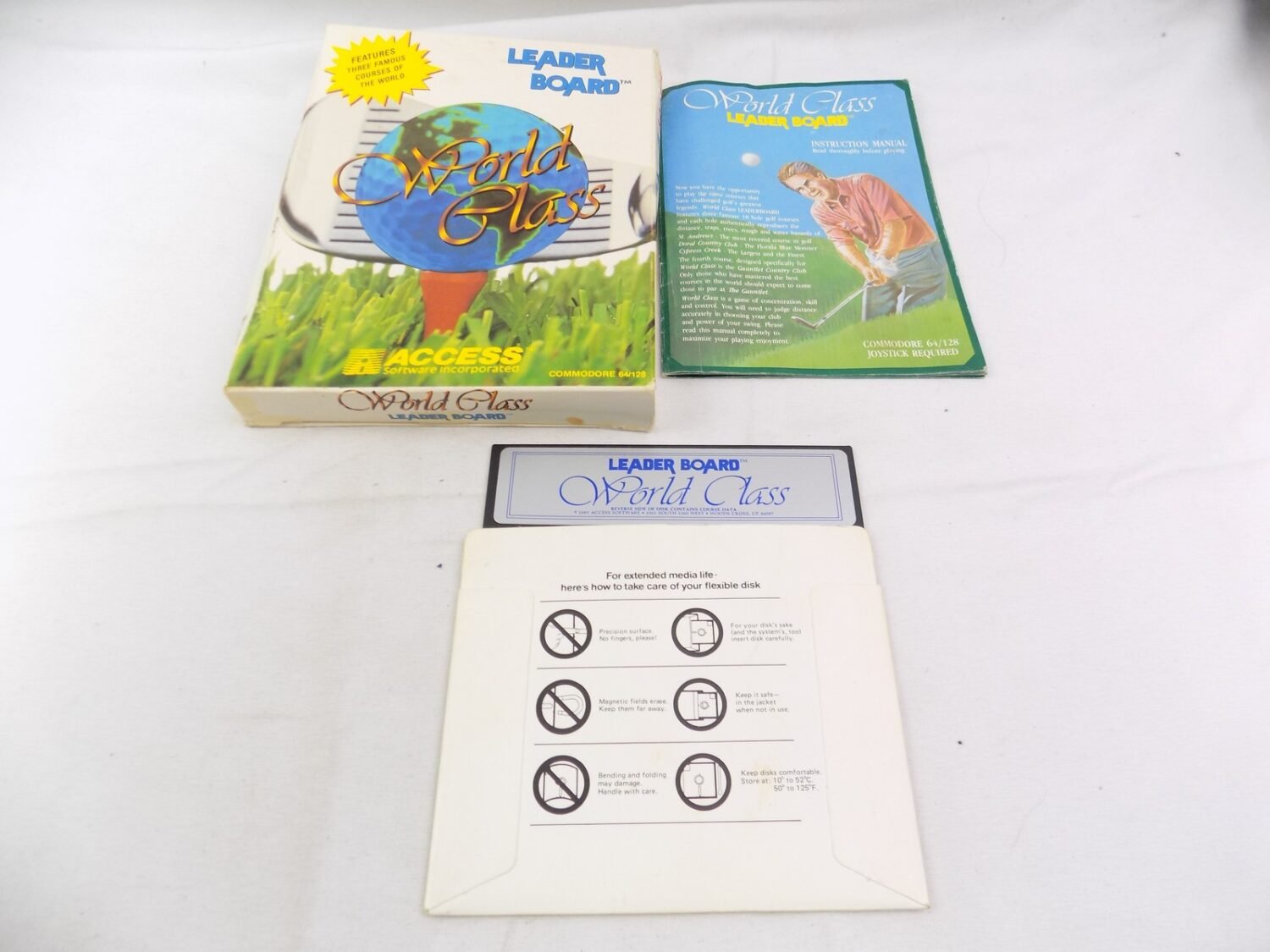 Boxed Commodore 64 C64 World Class Game Floppy - Starboard Games