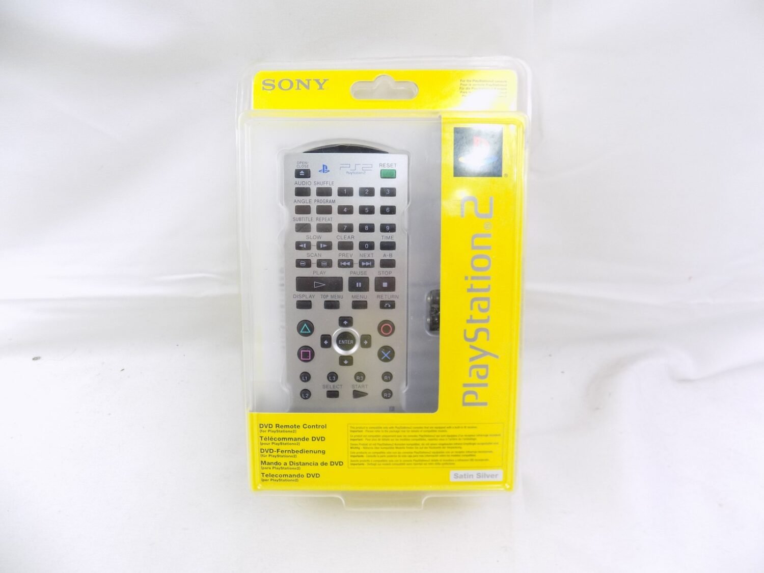 Brand New Playstation 2 PS2 DVD Remote Control Silver - Starboard Games