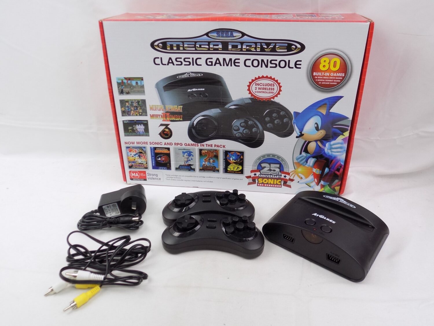 Boxed Sega Mega Drive Classic Game Console with 2 Wireless Controllers ...