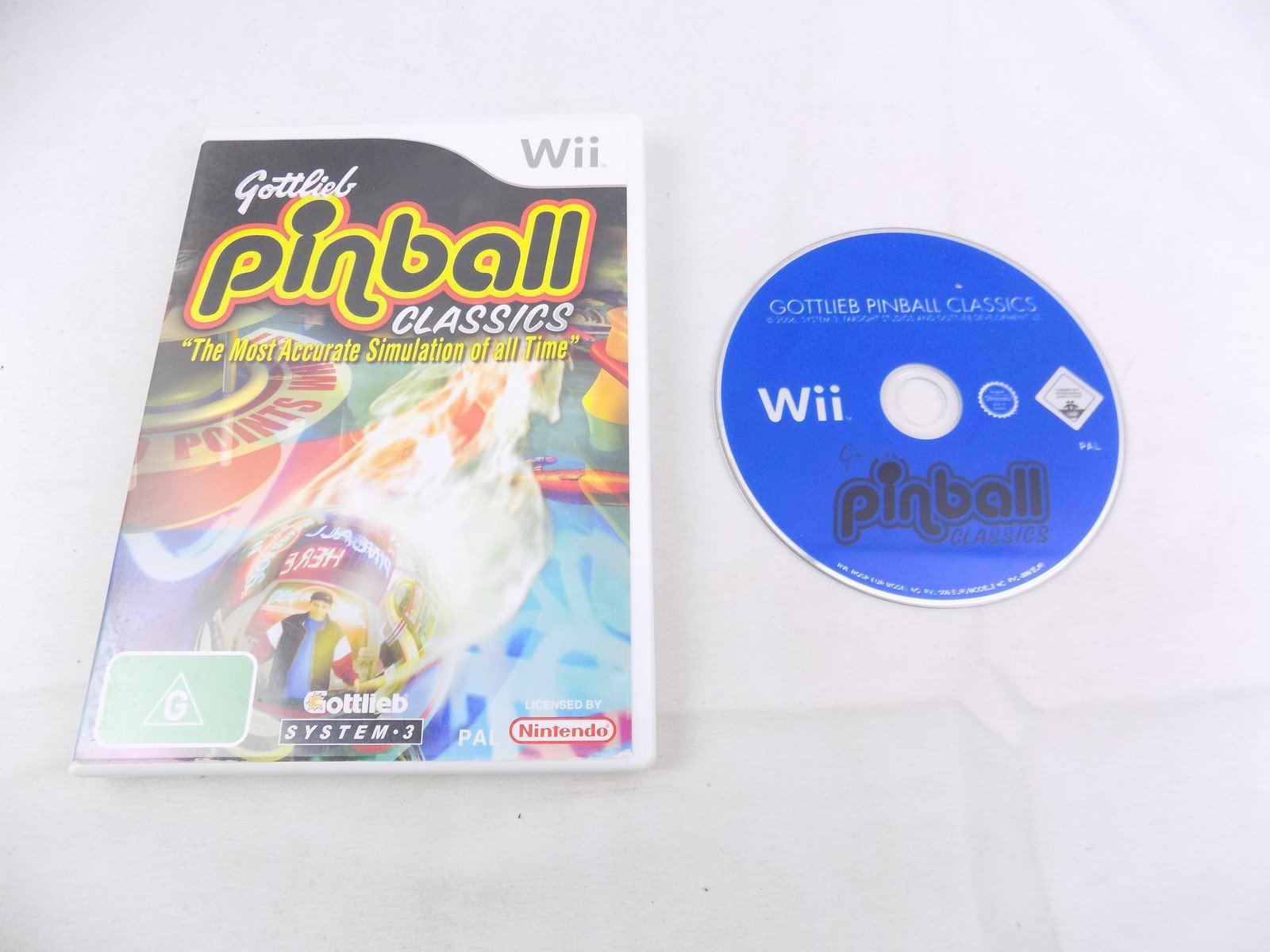 Mint Disc Nintendo Wii Gottlieb Pinball Classics - No Manual Wii U Comp ...