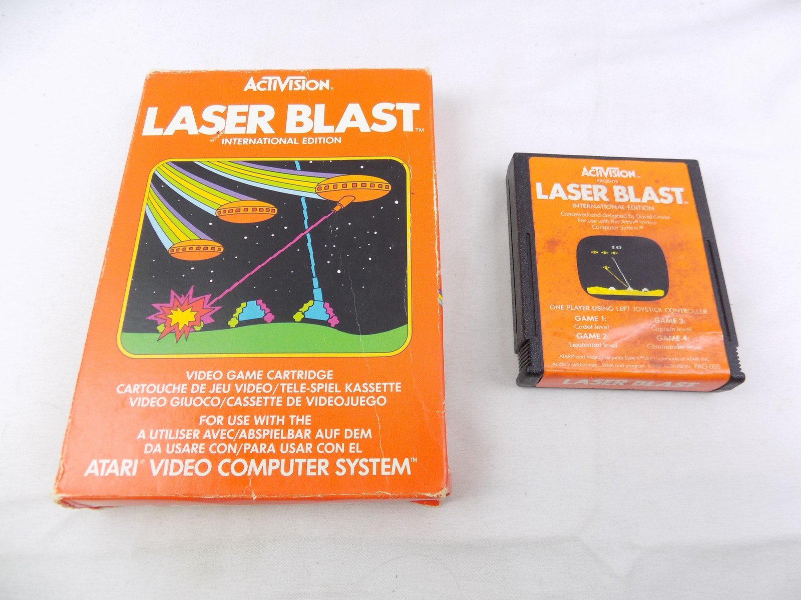 Atari 2600 Boxed Laser Blast Game Cartridge - Starboard Games