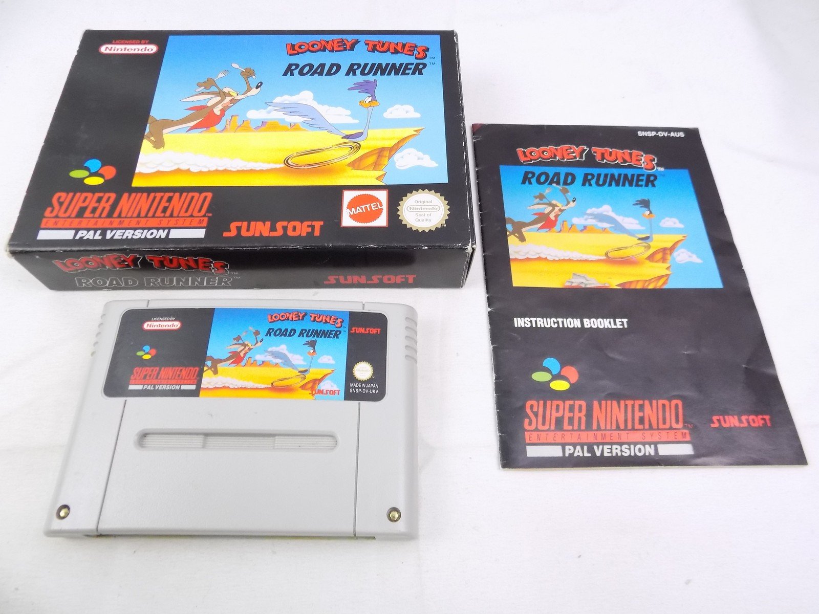 Boxed Like New SNES Super Nintendo Looney Tunes Road Runner PAL - Inc ...