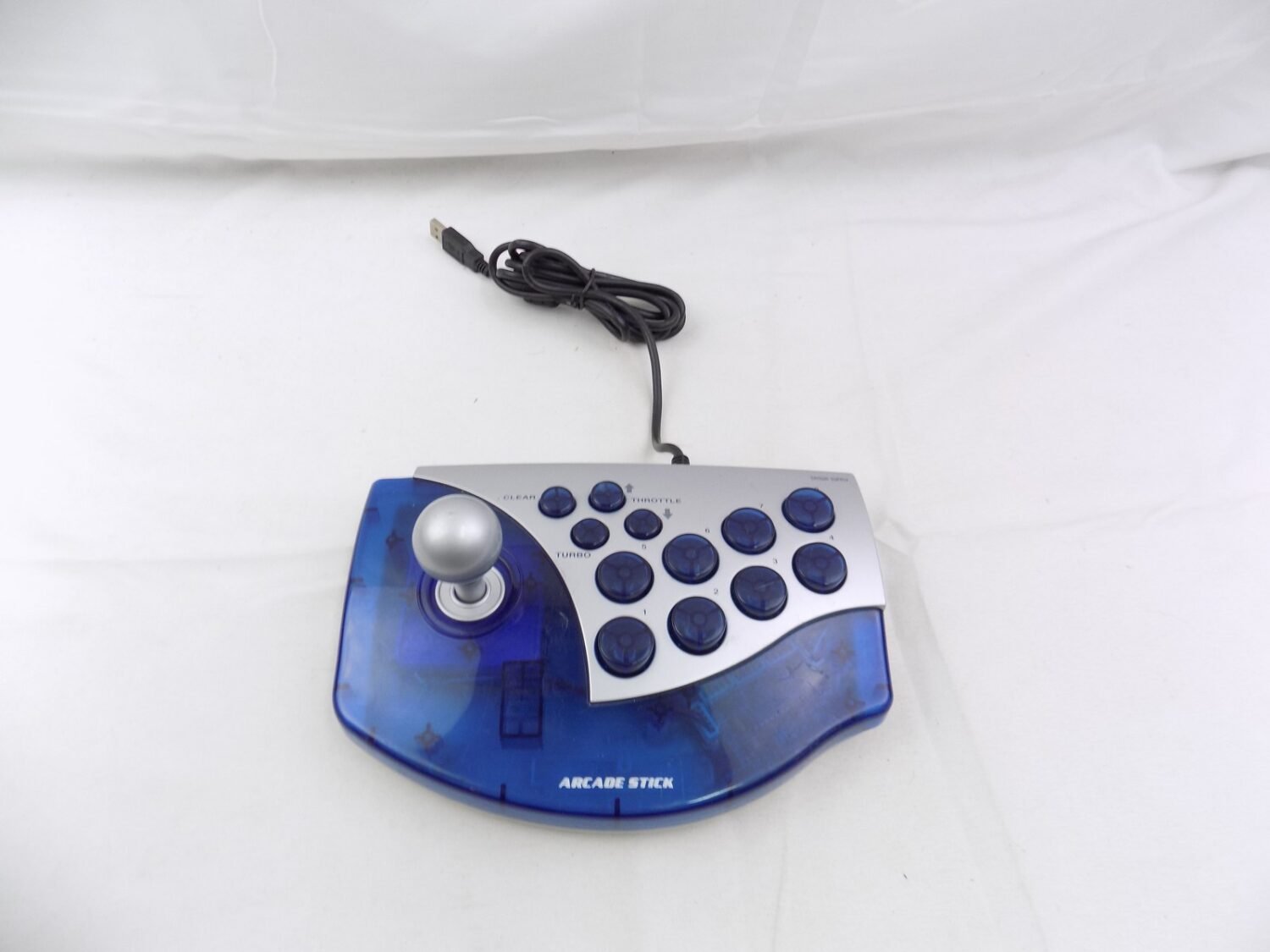 Like New USB Clear Blue Arcade Stick Fightpad - Starboard Games