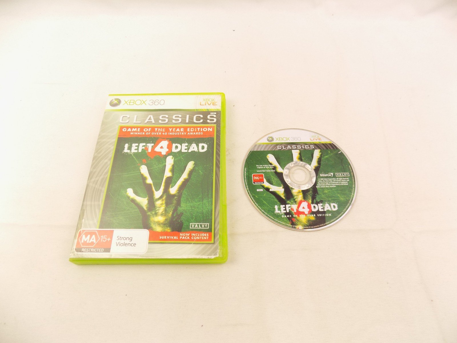 Mint Disc Xbox 360 Classics Left 4 Dead Game of the Year Edition - No ...