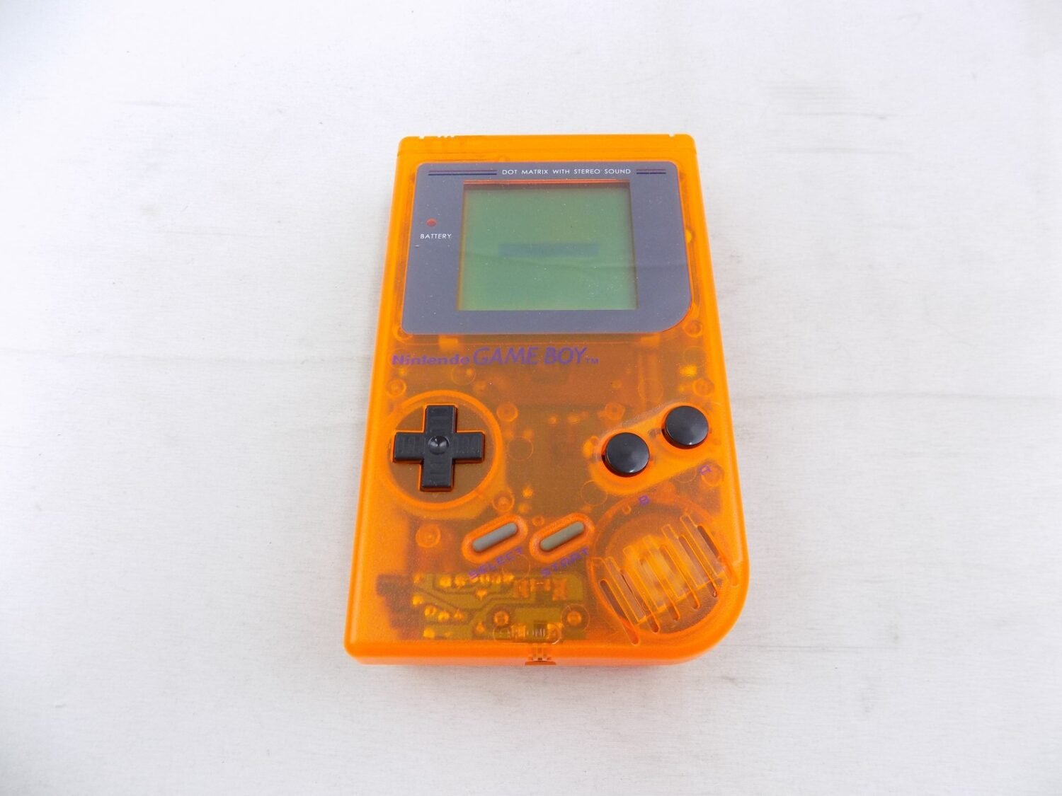 Nintendo Game Boy Original DMG Clear Orange Handheld Console ...
