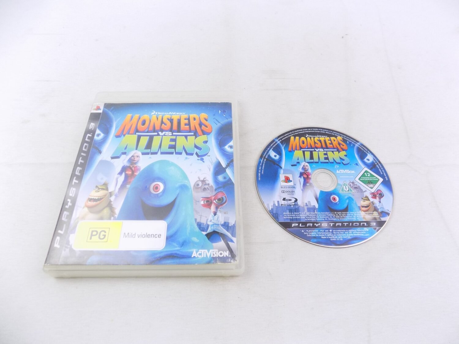 Mint Disc Playstation 3 Ps3 Monsters VS Aliens - No Manual - Starboard ...